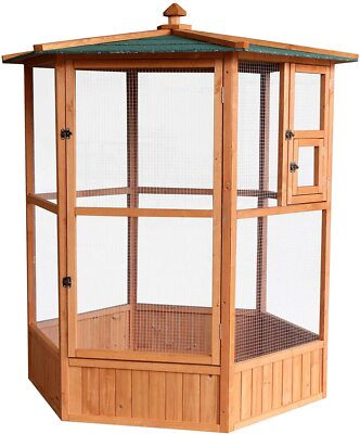 Outdoor Hexagonal Bird Aviary For Budgies Doves Canaries Quails Finches ...