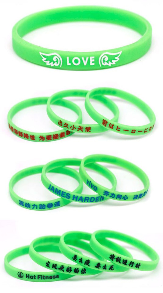 Thin Custom Engraved Silicone Wristbands - Personalized Rubber ...