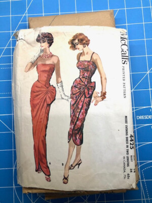 Vintage1957 McCall's Sarong Coctail Summer Gown Dress Sewing Pattern ...