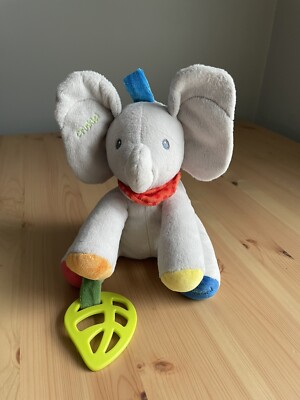 Baby Gund FLAPPY ELEPHANT Activity Plush Rattle Crinkle Chew Teether ...