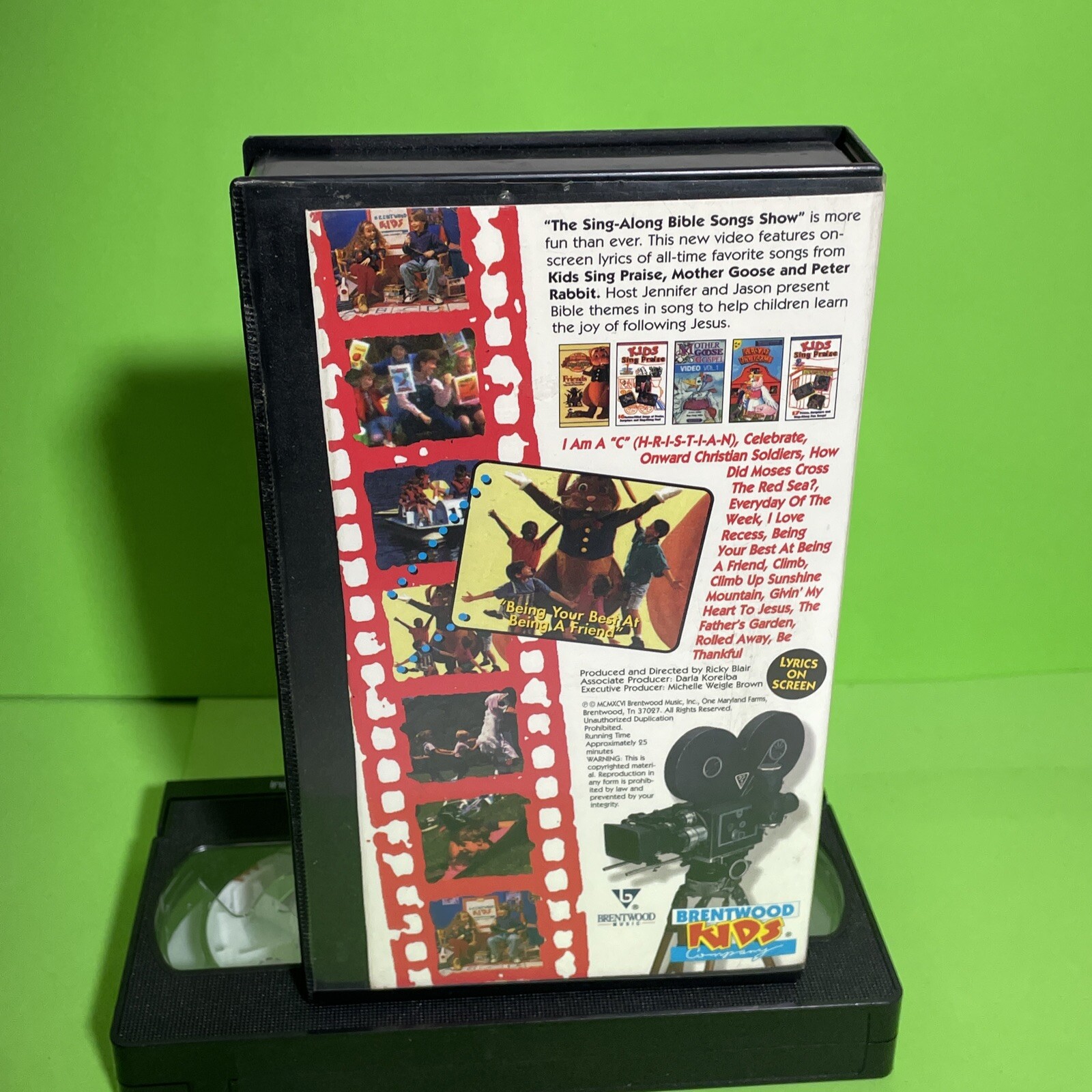 Brentwood Kids the sing-along Bible songs show Video VHS Christian RARE ...