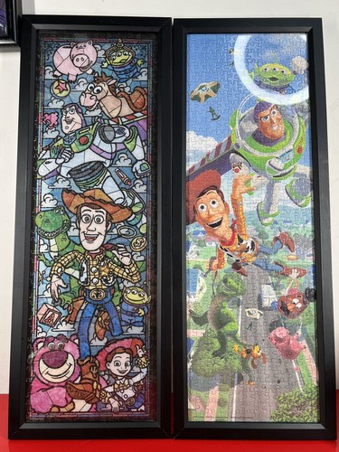 LOT 2 DISNEY TOY STORY FRAMED PUZZLE 23x8.5" CARTOON Frame | eBay