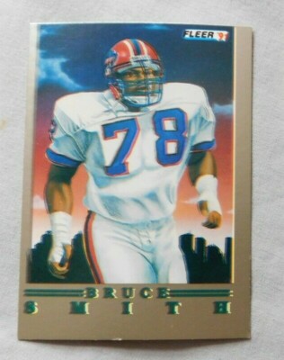 1991 Fleer Error Football Card Bruce Smith Bills Andre Rison Falcons | eBay