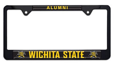 Wichita State Shockers Alumni Black Metal License Plate Frame | eBay