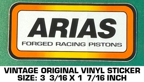 ARIAS FORGED RACING PISTONS - VINTAGE ORIGINAL VINYL DECAL STICKER ...
