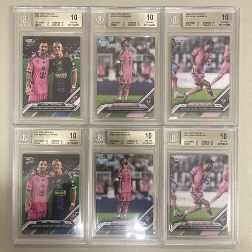 (6) 2024 Topps Now MLS Lionel Messi #129/134/147 BGS 10 PRISTINE LOT | eBay
