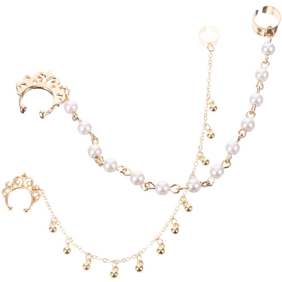 2pcs Nose Ring Chains Punk Nose Septum Ring Dangle Earring Chain Tassel ...