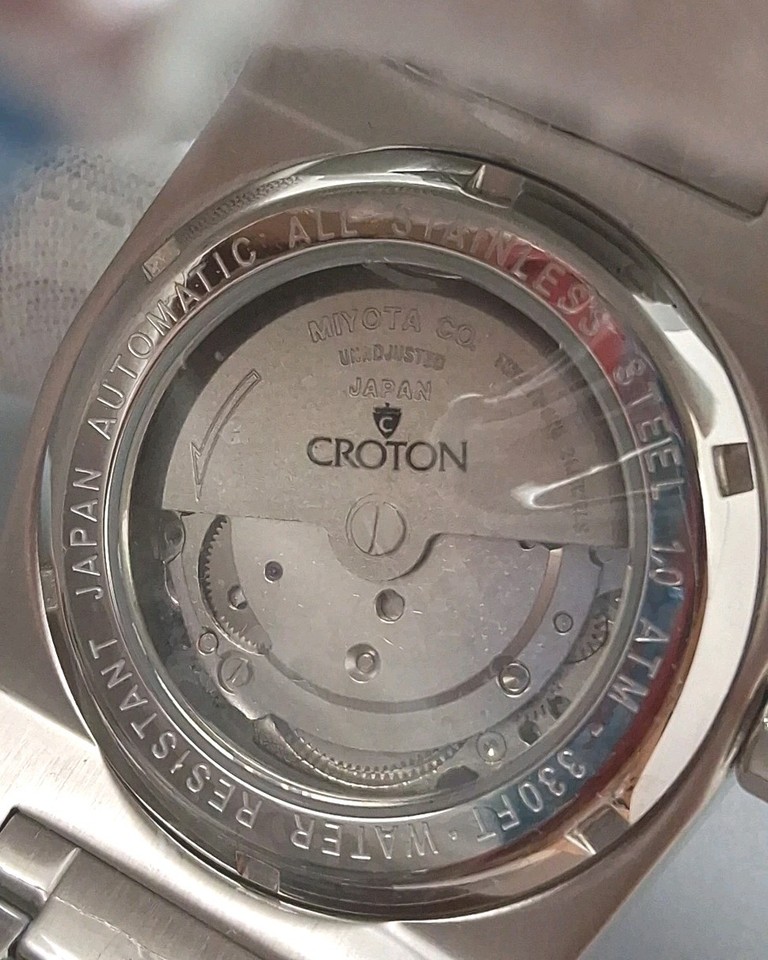 NOS Croton RARE Japan Automatic 10ATM Watch Stainless Steel | eBay