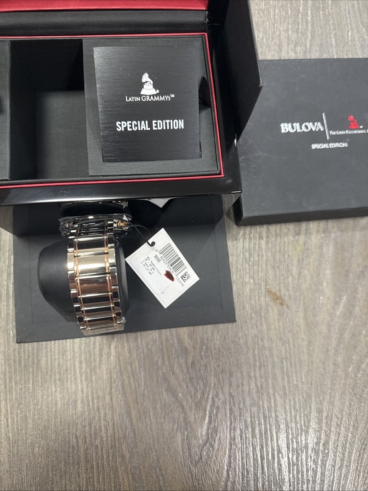 Bulova Men's Futuro Quartz Silver Watch 42MM 98A309 LATIN GRAMMY EDITON ...