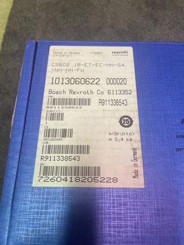 Bosch Rexroth Indramat Indradrive CSB02.1B-ET-EC-NN-S4 Servo Control Section | eBay