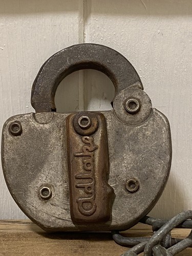 Vintage Adlake Norfolk & Western Railroad PADLOCK Lock w/ Chain ...