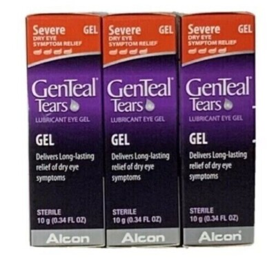LOT OF THREE GenTeal Tears Gel - Severe Day+Night Dry Eye Relief ...