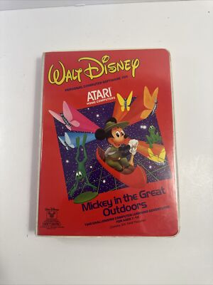 Atari Home Computer Game Mickey In The Great Outdoors Ages 7-10 Floppy ...