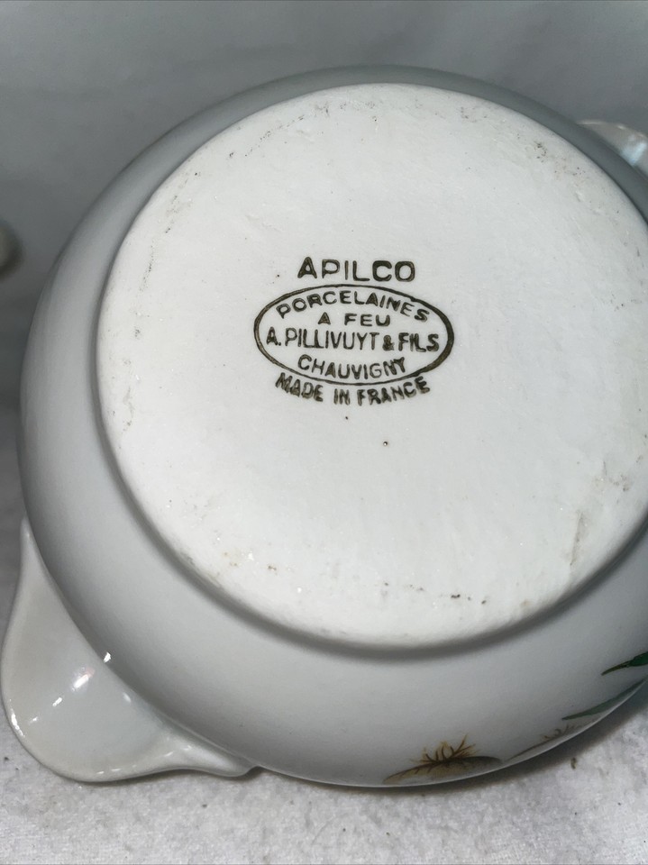 Apilco Pillivuyt Porcelain France Vegetables 6” Covered Dishes w ...