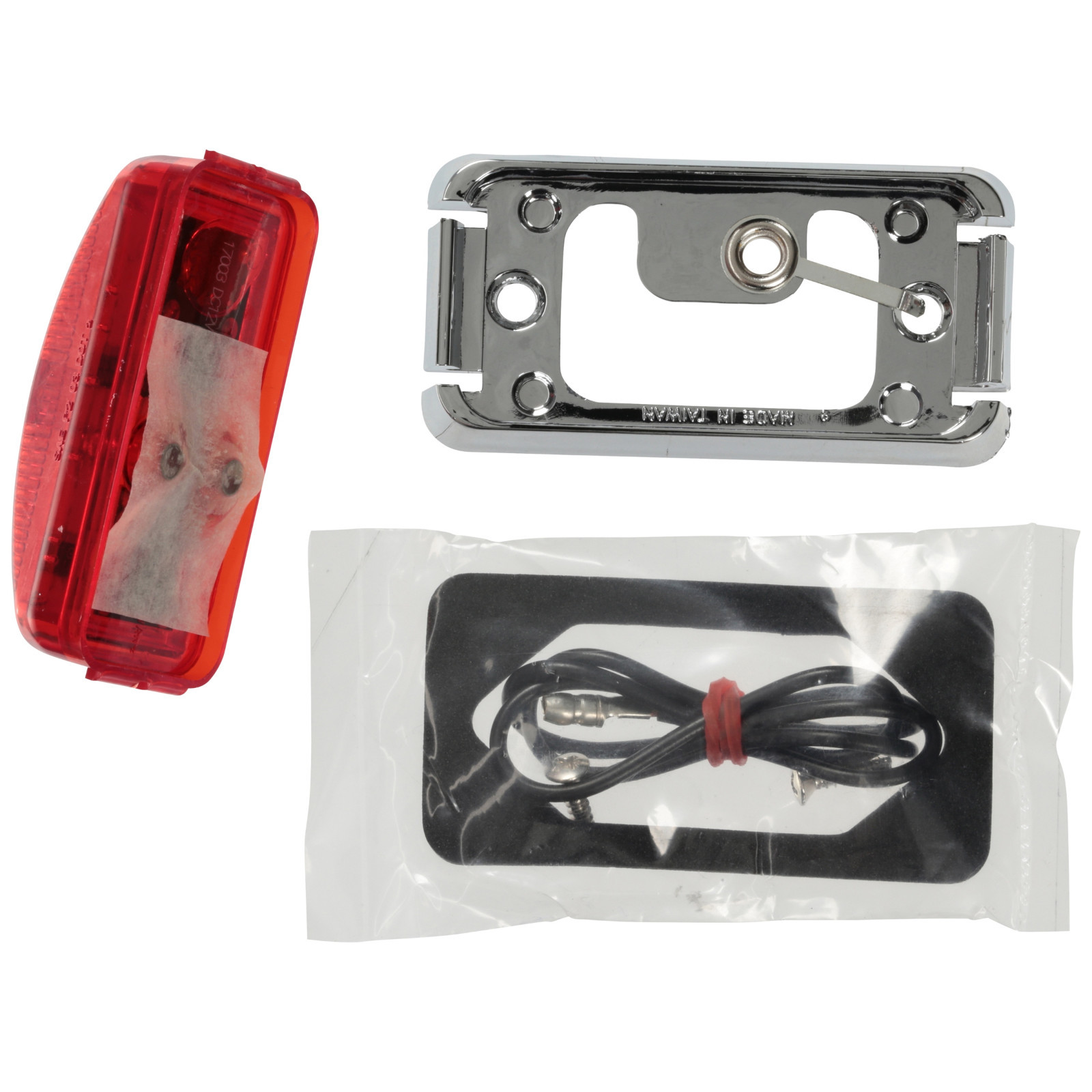 Hopkins 2" 12V LED SEALED MINI RUNNING BOARD LIGHT RED CHROME AUTO ...