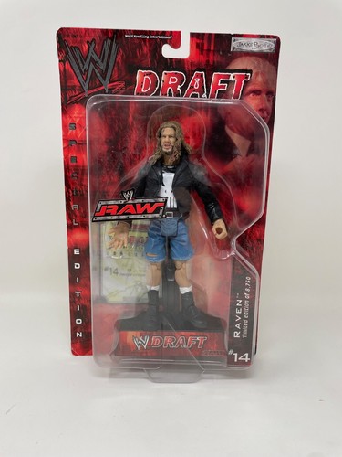 WWE RAW DRAFT LIMITED EDITION #14 RAVEN WRESTLING FIGURE JAKKS 2002 MOC ...