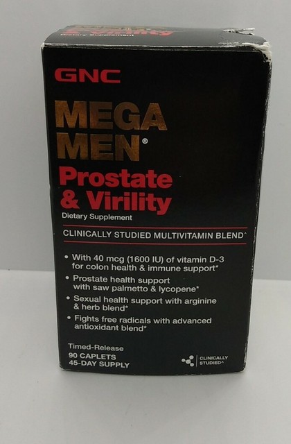 Gnc Mega Men Prostate And Virility Multi Vitamins 90 Caplets For Sale