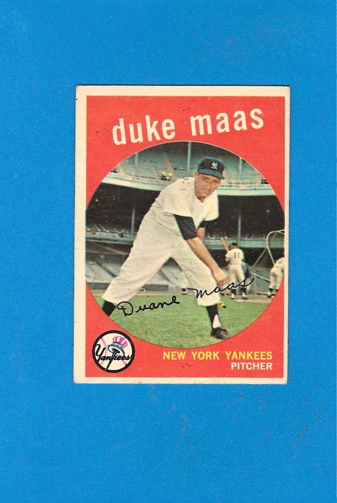 1959 Topps #167 Duke Maas Yankees EX to EX MINT | eBay