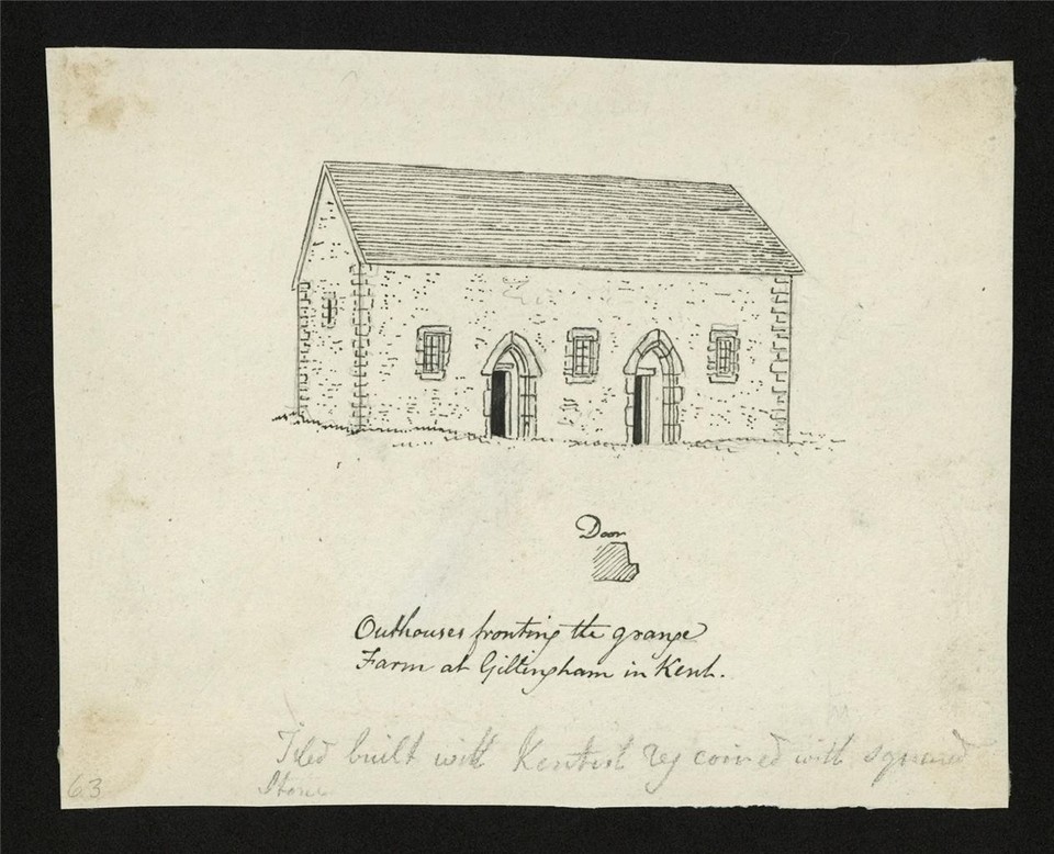 Gillingham Grange Farm Kent - Pen & Ink Drawing Late 18th / Early 19th ...