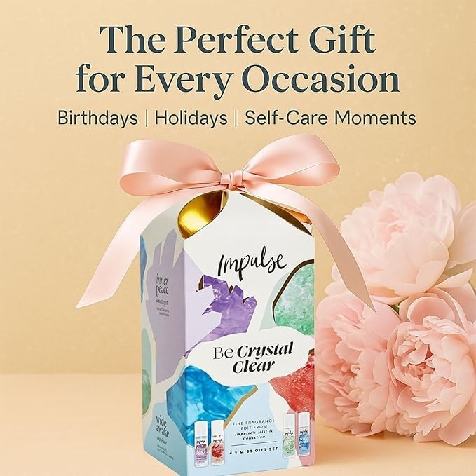 Impulse Be Crystal Clear Body Mist Gift Set 4x150ml – Perfect Christmas ...