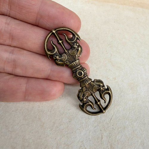 Old Tibetan Buddhism Lima Copper trident Diamond pestle magic tool ...