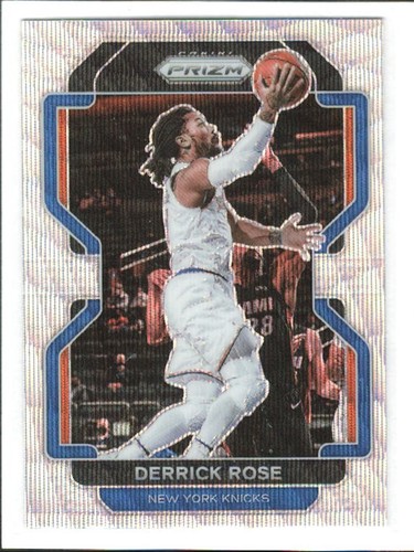 2021-22 Panini Prizm Derrick Rose SILVER WAVE #82 Knicks | eBay