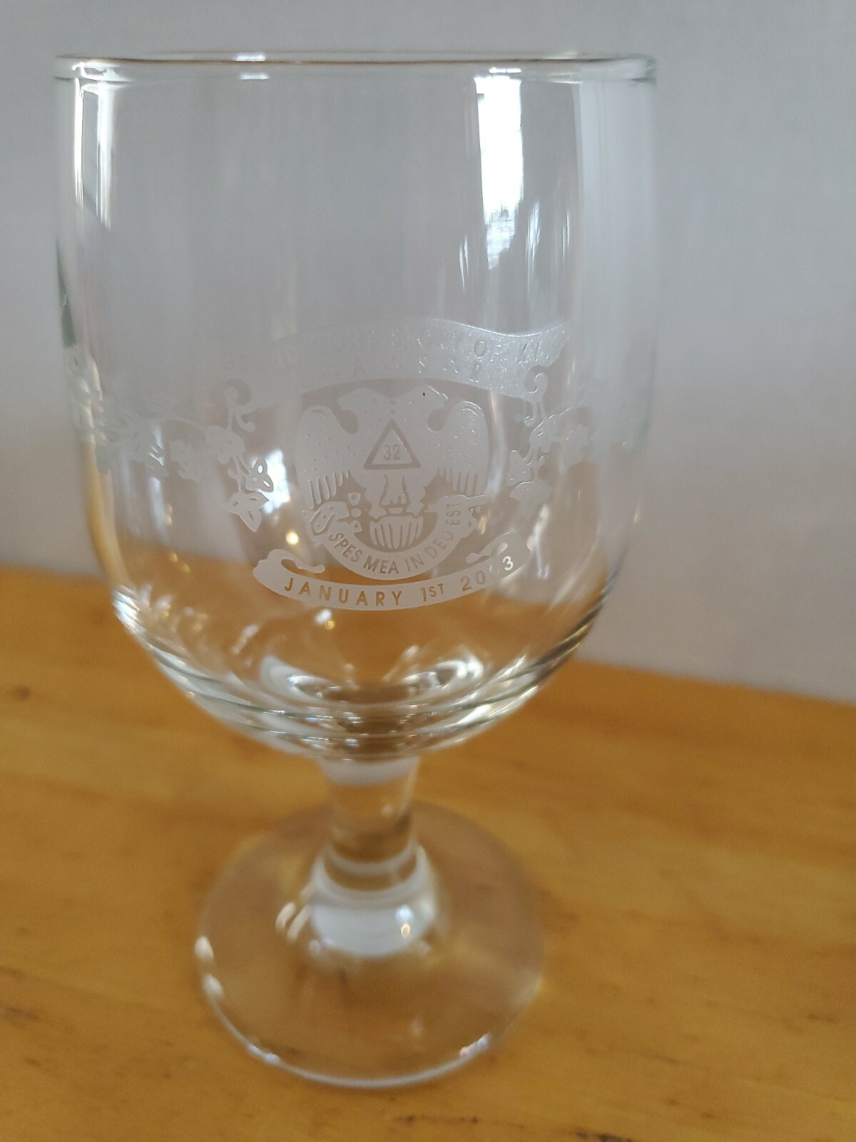 Jan 1 2003 Grand Consistory of Kentucky Masonic Wine Glass Scottish ...