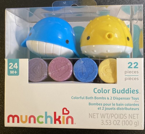 Munchkin Color Buddies with 20 Moisturizing Bath Bombs & 2 Toy ...