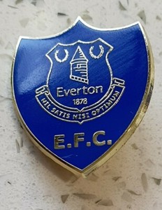 Everton FC Official All Blue Shield Club Crest - EFC Pin Badge | eBay