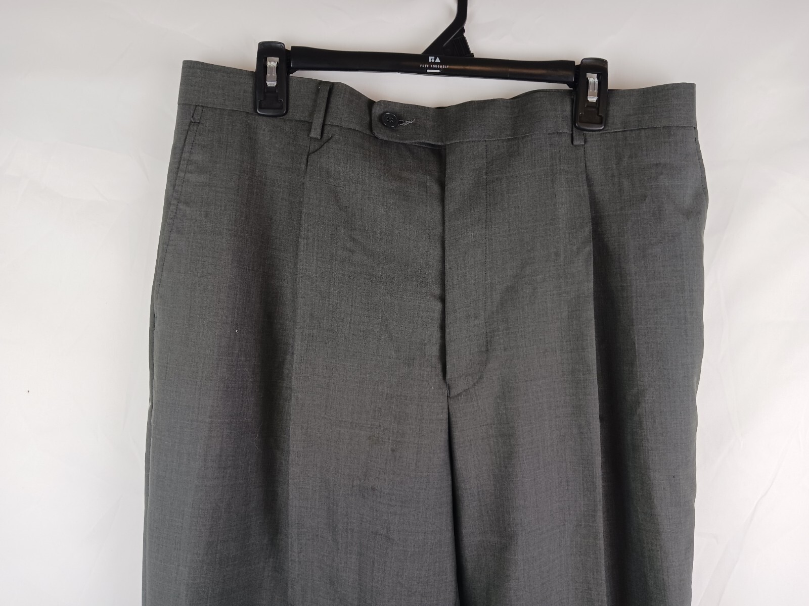 Massimo Genni Men's Gray Wool Slacks Size 38L Black Dress Pants | eBay