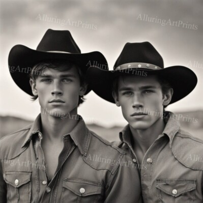Male Models Photo Print Muscular Handsome College Cowboy Hunk Abs -624A ...
