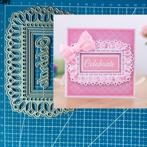 Rectangle Frame Metal Cutting Dies Scrapbooking Craft Template Stencil ...