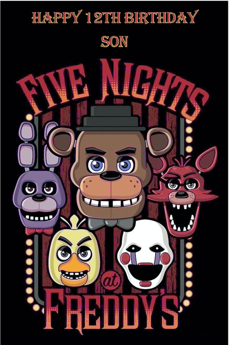 PERSONALISED A5 FIVE NIGHTS AT FREDDIES FNAF INSPIRED BIRTHDAY CARD ...