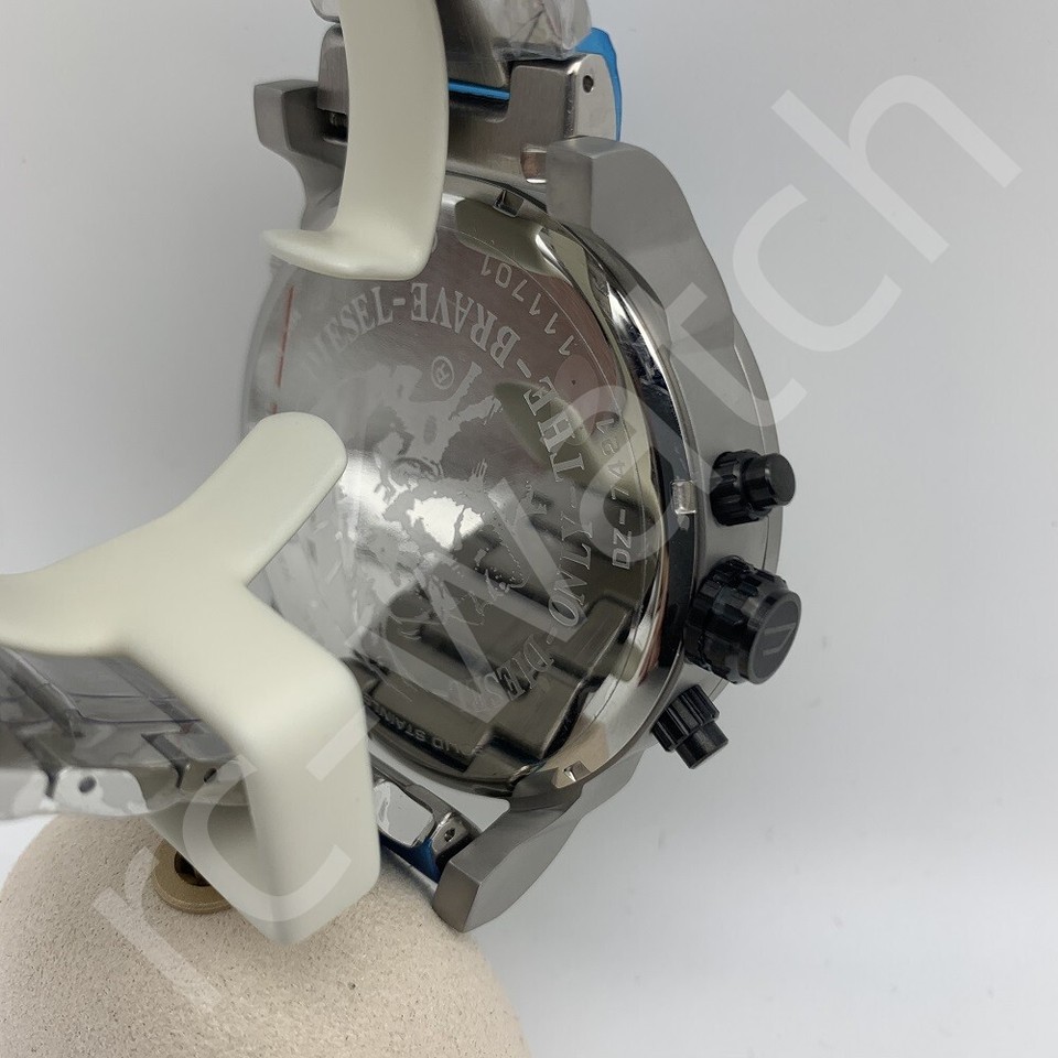 Diesel DZ7421 Mr.Daddy 2.0 Silver-Tone Stainless Steel Chronograph Men ...