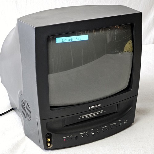 Samsung CXJ1352 13" CRT TV VCR Combo with Remote Retro Vintage Video ...