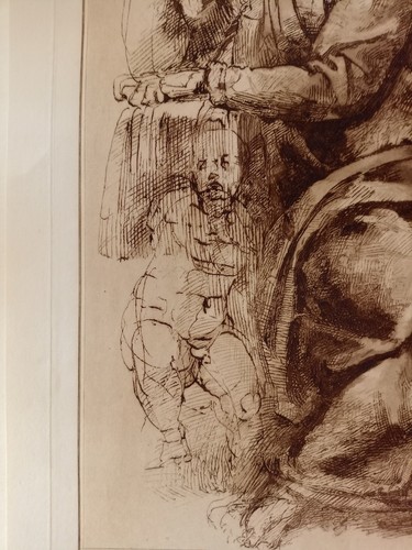 Michelangelo Drawing Prophet Isaiah Sistine Chapel Aquatint Antique ...