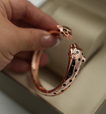 Panther Head Designer Women Bracelet Animal Cuff 14k Gold Finish ...