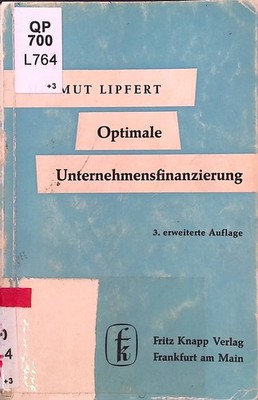 Optimale Unternehmensfinanzierung. Lipfert, Helmut: | eBay.de
