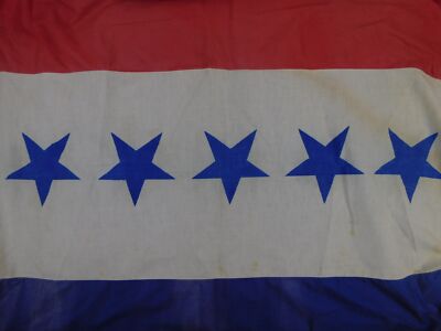 Vintage US Large Flag Banner 9 Stars Red White Blue | eBay