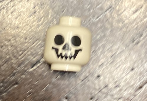 Lego Skeleton Skull MINIFIG HEAD White w/Evil Black Eyes - Halloween ...