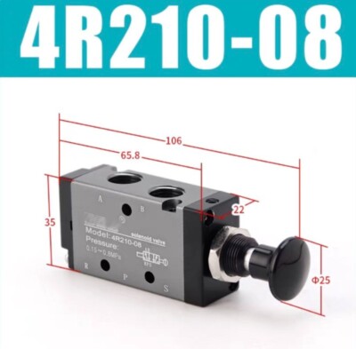 Mechanics Air Valve Push-Pull Manual Dump Truck Tailgate Valve 4 Way 2 ...