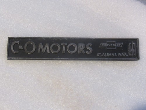 Vintage C&O Chevrolet St. Albans West Virginia Metal Dealer Badge Tag ...