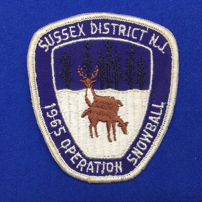Boy Scout 1965 Sussex District N.J. Operation Snowball Patch 235B1 | eBay