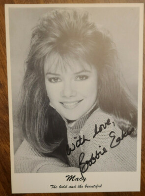 Actress Bobbie Eakes - Signed Celebrity Autograph - The Bold and the Beautiful | eBay