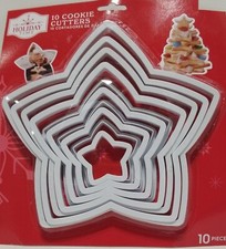 15+Piece+Stacking+Christmas+Cookie+Tree+Cutter+Set+Holiday+10+Star ...
