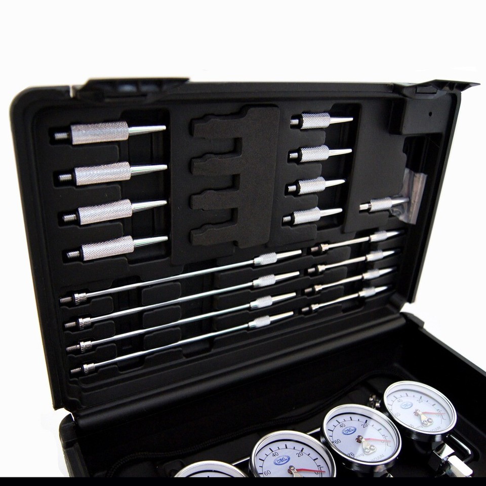 K&L Deluxe Carburetor Carb Synchronizer Vacuum 2inch Gauge Tool sync 4 ...