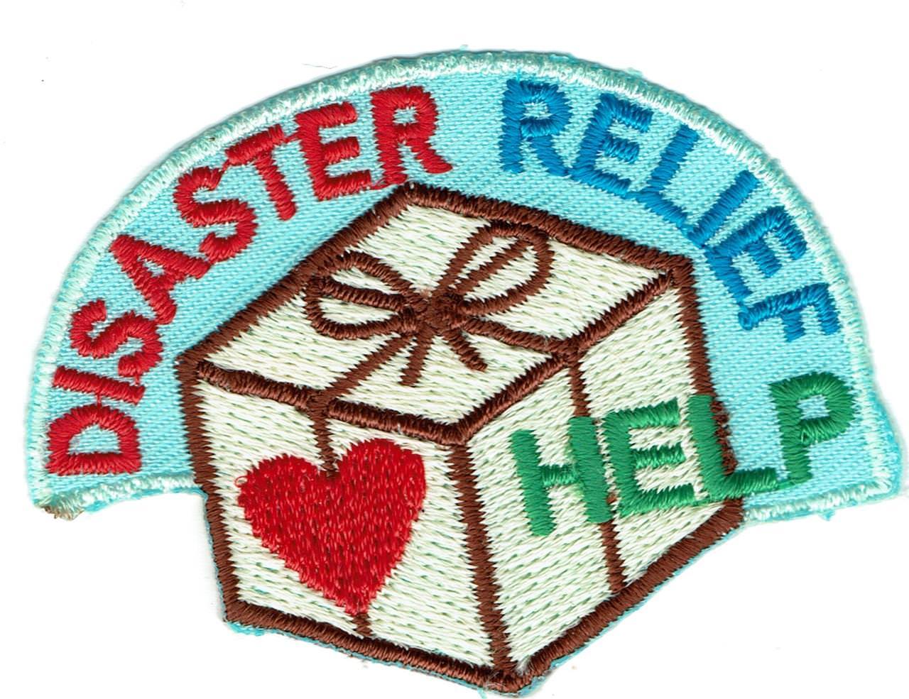 Girl Boy Cub DISASTER RELIEF HELP Fun Patches Crest Badges SCOUT GUIDE ...