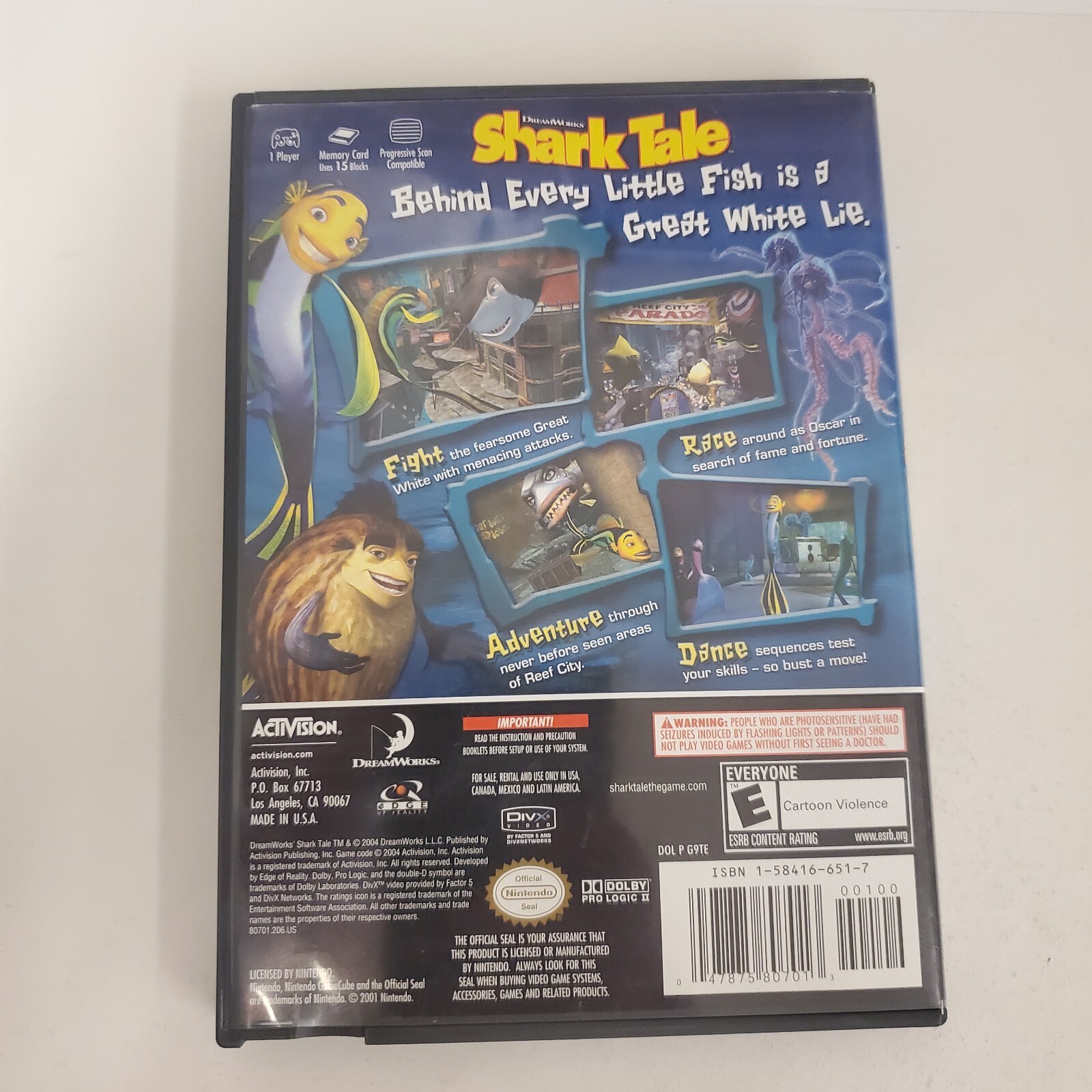 DreamWorks' Shark Tale (Nintendo GameCube, 2004) Tested Game No Manual ...