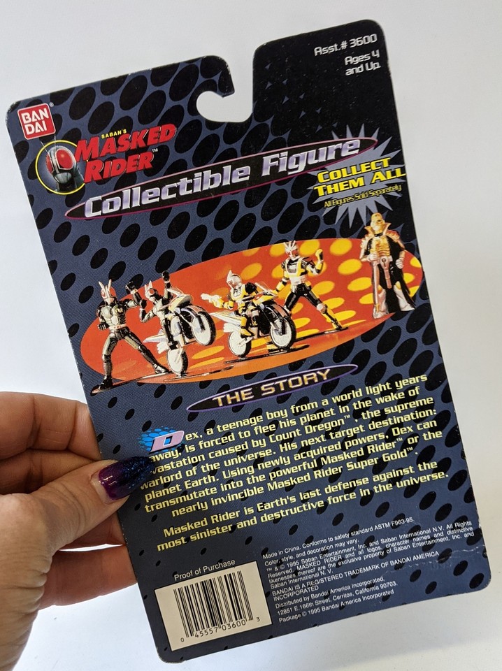 Vintage 1995 BANDAI Saban's MASKED RIDER Mini Action Figure Toy ...