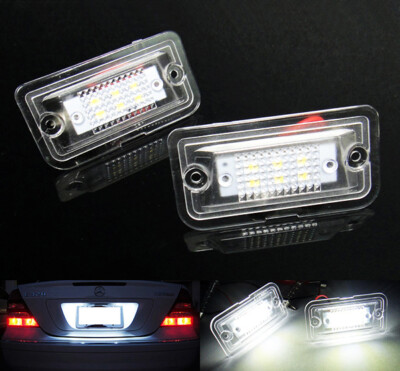 2x LED Licence Number Plate Light For Mercedes W203 4D C209 R230 C CLK ...